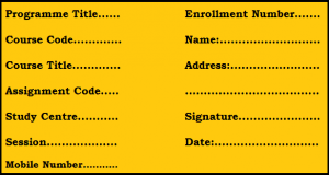 IGNOU Assignment Front Page & Cover Page (PDF with Guide)